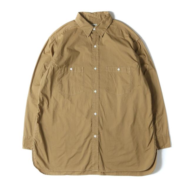 A.PRESSE アプレッセ シャツ サイズ:2 / 22AW コットンポプリン ミリタリー シャツ (Over Dyeing Military Shirt 22AAP-02-11M) / ベージュ / 日本製 / トップス カジュアルシャツ 長袖【メンズ】【中古】【K4369】