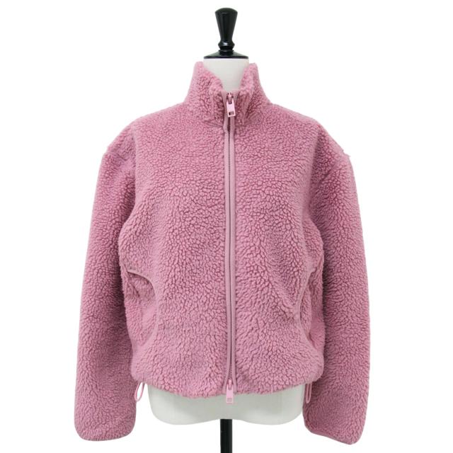 DIESEL ディーゼル ブルゾン ピンク サイズ:XS 23秋冬 ジップアップ ボア ブルゾン / F-CHIBI Dロゴ ドローストリング アウター ジャケット 上着【レディース】【中古】【K4274】