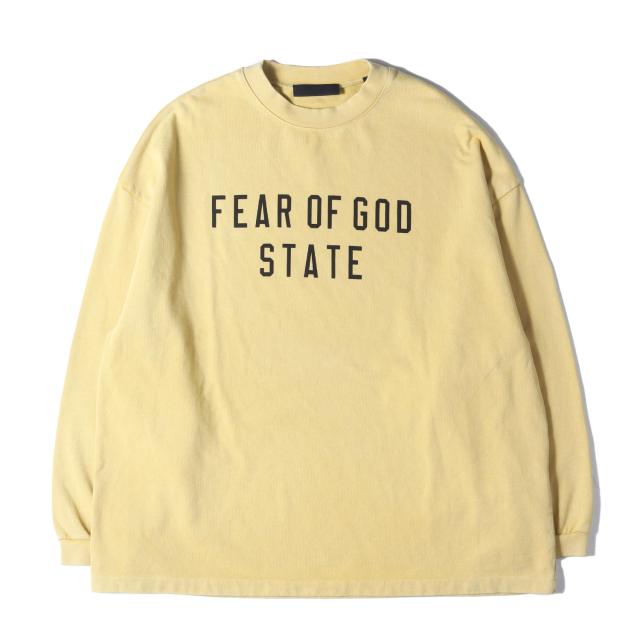 FEAR OF GOD フィアオブゴッド Tシャツ サイズ:M / 24AW FOG ESSENTIALS ヘビー ロングスリーブ Tシャツ (HEAVY LONGSLEEVE TEE) / イエロー系(AMBER) / トップス カットソー 長袖【メンズ】【K4372】