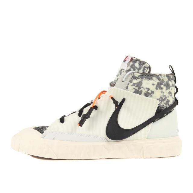 READYMADE レディメイド サイズ:28.5cm 21SS NIKE BLAZER MID WHITE (CZ3589-100) ナイキ ブレザー ミッド ホワイト ブラック 白黒 US10.5 コラボ ミドルカット スニーカー シューズ 靴【メンズ】【K4048】