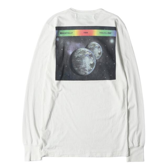 OFF-WHITE オフホワイト Tシャツ サイズ:記載なし(S位) ARTDAD NEW SPACE ロングスリーブTシャツ ホワイト 白 コラボ トップス カットソー 長袖 クルーネック【メンズ】【中古】【K4047】