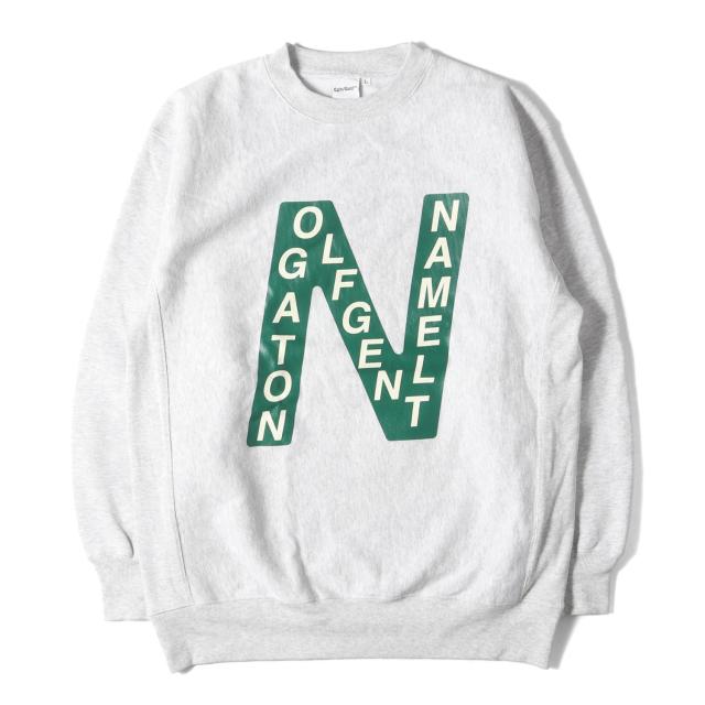 Captains Helm Tokyo キャプテンズヘルム スウェット サイズ:L / 23SS GOLF Nロゴ クルーネック スウェットシャツ (INITIAL N CREW SWEAT) / アッシュグレー / トップス トレーナー プルオーバー【メンズ】【中古】【K4381】