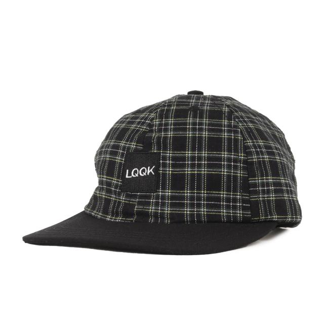LQQK STUDIO ルックスタジオ キャップ / チェック 6パネルキャップ (Plaid LQQK Logo Cap) / グリーン ブラック / 帽子【メンズ】【中古】【美品】【K4383】