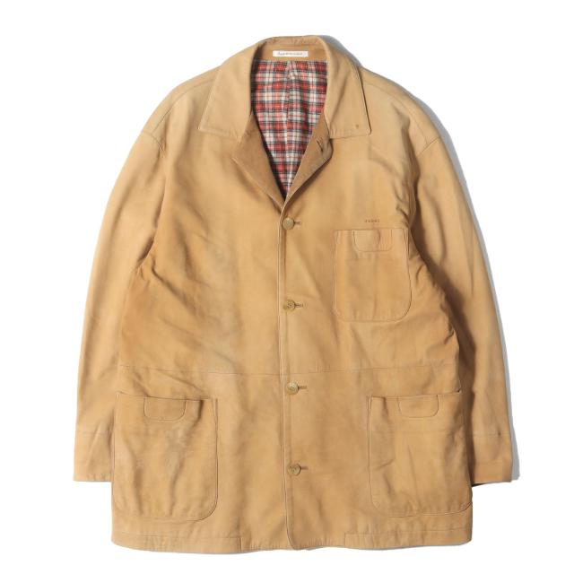 Papas パパス ジャケット サイズ:M / シープスキンヌバック ワークジャケット / キャメル / 日本製 / アウター ブルゾン 上着【メンズ】【中古】【K4386】