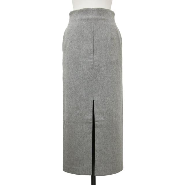 MACPHEE マカフィー スカート グレー サイズ:32(5号) / 24秋冬 ウール ナイロンフランネル Iライン ナロー スカート / ロング丈 タイト スリット / 日本製 / ボトムス【レディース】【中古】【美品】【K4386】
