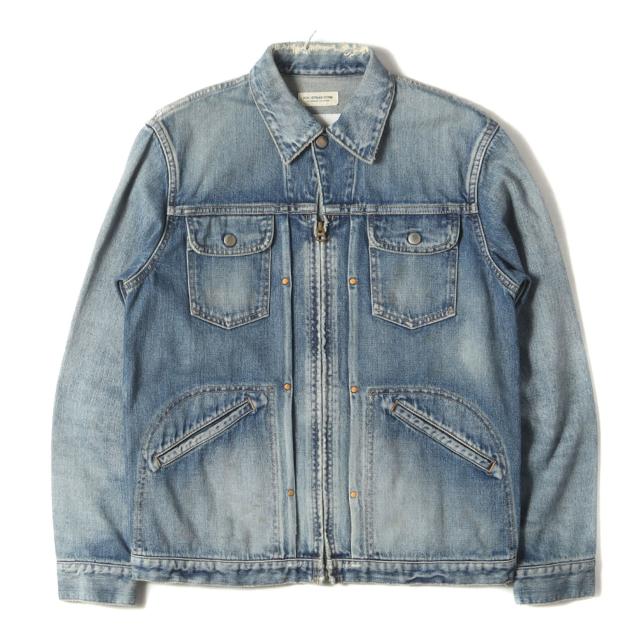 Ron Herman ロンハーマン ジャケット サイズ:S / ヴィンテージ加工 デニム ジップ トラッカー ジャケット (3120400080) / インディゴ / アウター ブルゾン 上着【メンズ】【中古】【K4390】
