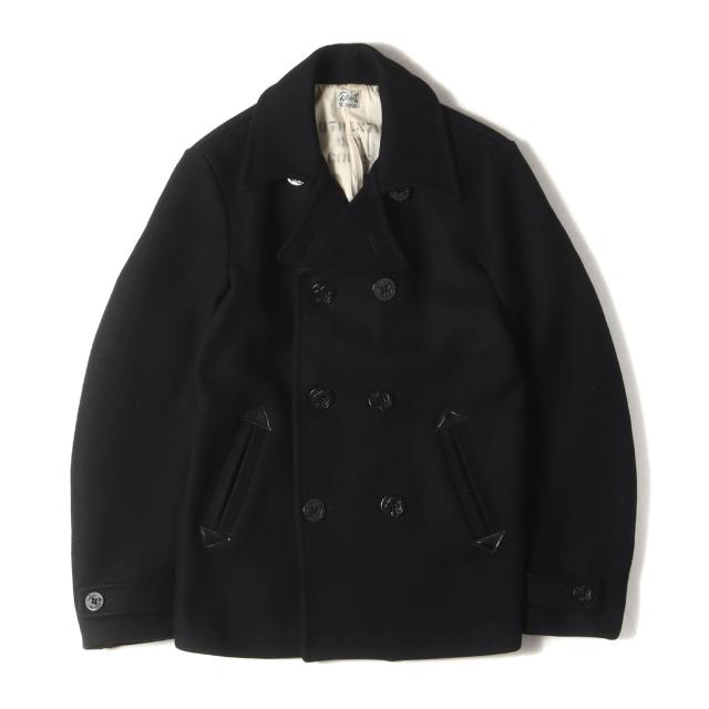 Rags McGREGOR ラグスマックレガー コート サイズ:M / メルトン 10B ピーコート (211131606) / ブラック 黒 / アウター ジャケット ブルゾン 上着 / 日本製【メンズ】【中古】【K4390】