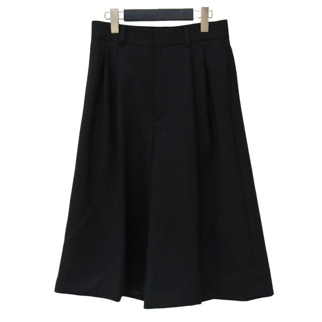 NOBLE ノーブル パンツ ブラック 黒 サイズ:38(M) / 24秋冬 ダブルクロス ツータック ハーフ パンツ / ショートパンツ レーヨン ウール / 日本製 / ボトムス ズボン【レディース】【中古】【美品】【K4391】