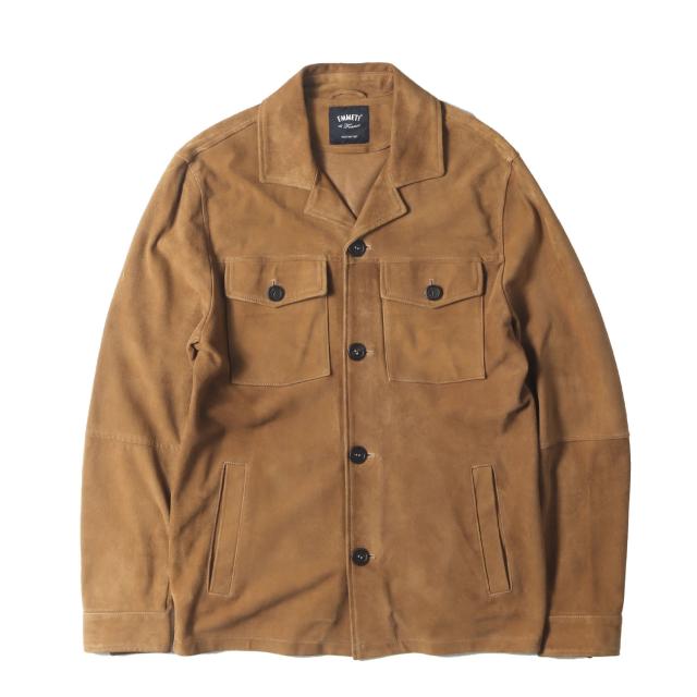 EMMETI エンメティ ジャケット サイズ:46 / ゴートスキンスウェード シャツジャケット / ライトブラウン / イタリア製 / アウター ブルゾン 上着【メンズ】【中古】【K4393】