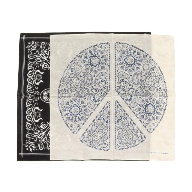 CHALLENGER チャレンジャー バンダナ 2種セット (BANDANA) / ブラック オフホワイト 黒白 / ブランド ファッション アイテム 小物 雑貨【メンズ】【K4394】