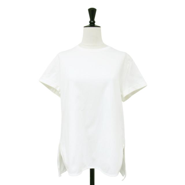 Ballsey ボールジー Tシャツ ホワイト 白 サイズ:S(9号) / 24春夏 スビン コットン スムース ロング プルオーバー / Tシャツ カットソー半袖 クルーネック / 日本製 / トップス 【レディース】【中古】【K4395】