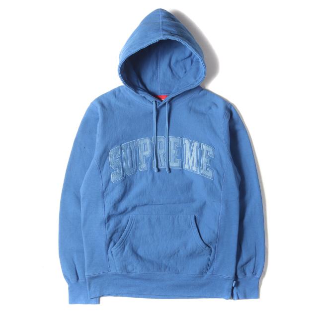 Supreme シュプリーム パーカー サイズ:M / トーナル アーチロゴ スウェット パーカー (Tonal Arc Hooded Sweatshirt) / ペールロイヤル / トップス フーディー プルオーバー【メンズ】【中古】【K4397】