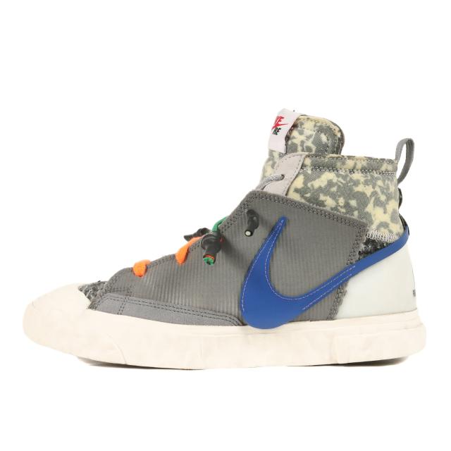 READYMADE レディメイド サイズ:25.0cm 21SS NIKE BLAZER MID / READYMADE VAST GREY (CZ3589-002) ナイキ ブレザー ミッド バストグレー ペルシアンバイオレット US7 コラボ スニーカー シューズ 靴【メンズ】【中古】【K4104】