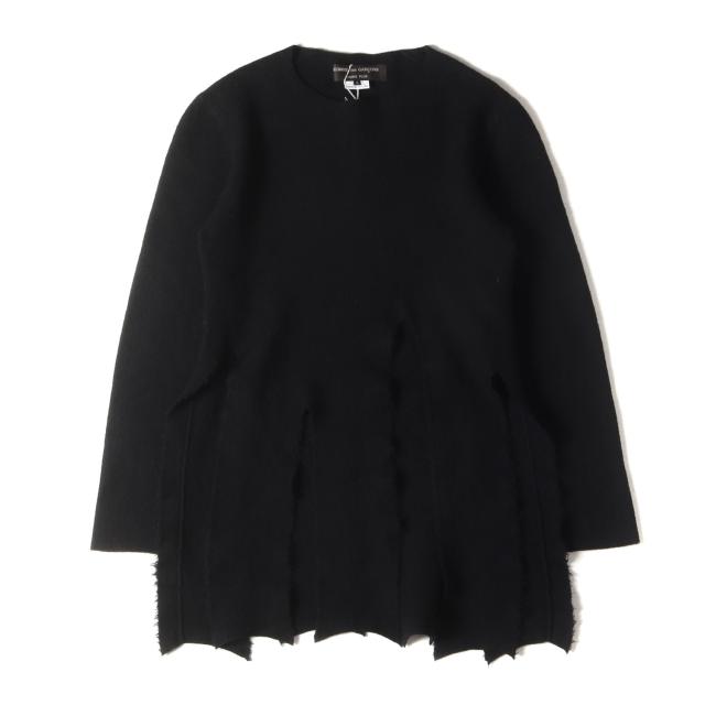 COMME des GARCONS HOMME PLUS コムデギャルソン オムプリュス ニット サイズ:M / 24AW ウール 縮絨 短冊 ニット (PN-N008) / ブラック 黒 / 日本製 / トップス セーター プルオーバー【メンズ】【K4400】