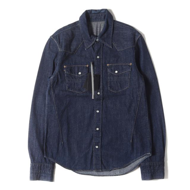 NUMBER (N)INE ナンバーナイン シャツ サイズ:3 / 07SS About A Boy期 デニム ウエスタンシャツ / インディゴ / トップス カジュアルシャツ 長袖【メンズ】【中古】【K4402】