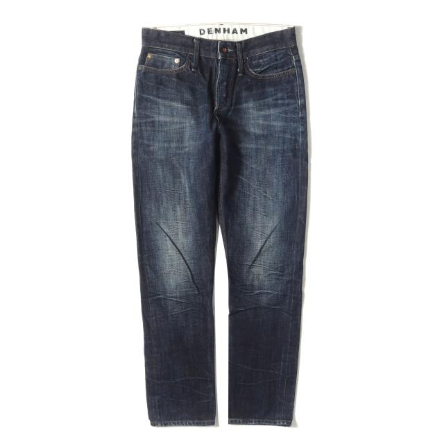 DENHAM デンハム パンツ サイズ:EU 27 / ヴィンテージ加工 スリム テーパード デニム パンツ (RAZOR SLIM FIT 01-16-08-11-014) / インディゴ / ボトムス ジーンズ ジーパン【メンズ】【中古】【K4403】
