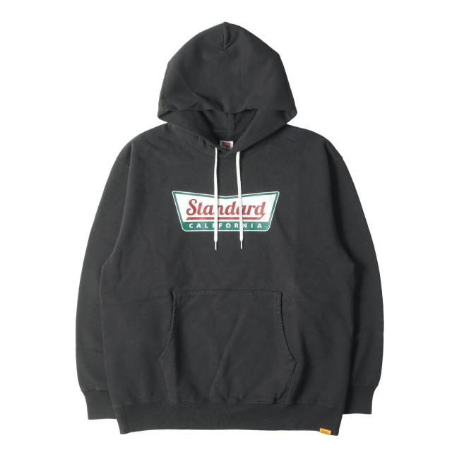 STANDARD CALIFORNIA スタンダードカリフォルニア パーカー サイズ:L / 23AW パロディ ロゴ スウェット パーカー  (SD US Cotton Logo Hood Sweat) / 裏毛 / チャコールブラック / トップス フーディー【メンズ】【K4408】