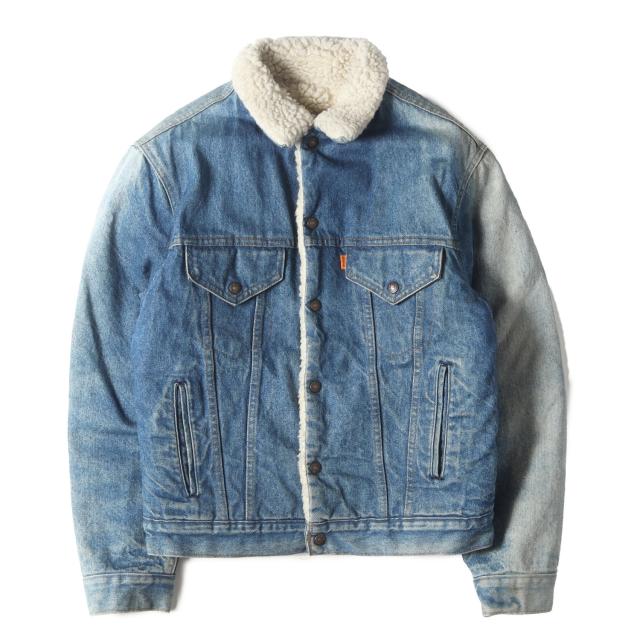 Levis / vintage ヴィンテージ リーバイス ジャケット サイズ:40 / 70s - 80s 70608-0213 デニム ボア ジャケット / USA製 オレンジタブ Gジャン / インディゴ / アウター ブルゾン 上着【メンズ】【中古】【K4408】