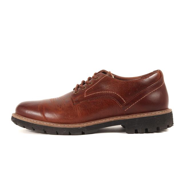 Clarks クラークス サイズ:UK7.5 / ヴィンテージレザー プレーントゥ シューズ / ブラウン / ブランド 靴【メンズ】【中古】【K4434】