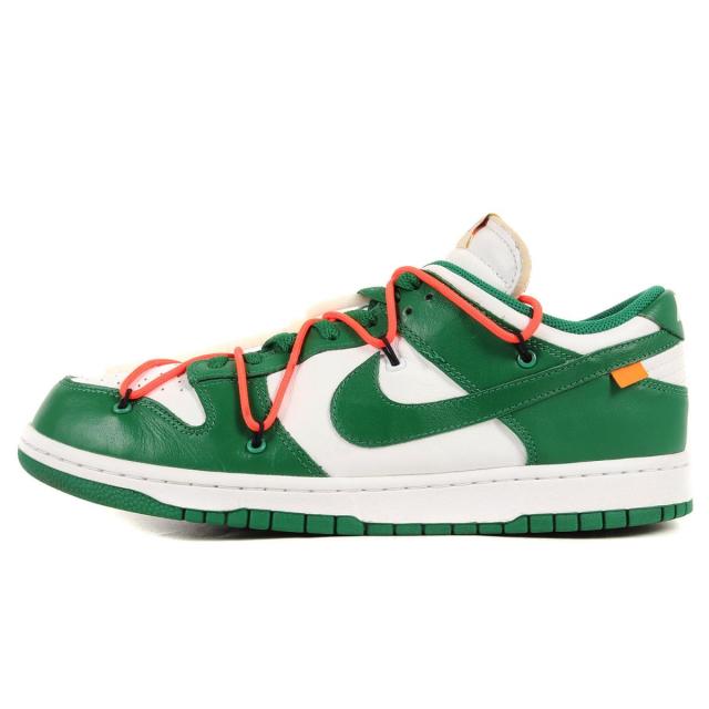 OFF-WHITE オフホワイト スニーカー 19AW ×NIKE ナイキ DUNK LOW LTHR OW CT0856-100 シューズ 靴 ホワイト パイングリーン サイズ：29cm US11 カジュアル シンプル ブランド 【メンズ】【中古】【美品】【R035】