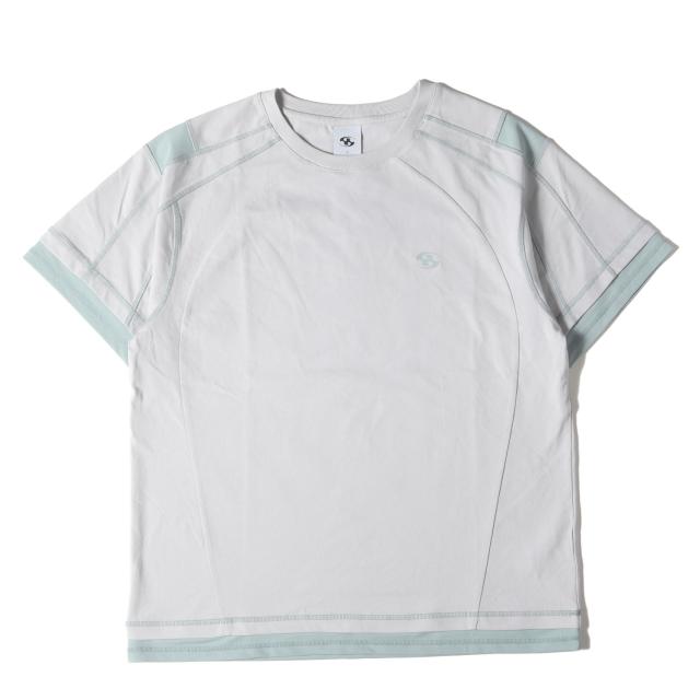 SAN SAN GEAR サンサンギア Tシャツ サイズ:3 / 24SS メッシュコンビ ストレッチ クルーネック Tシャツ / グレー / トップス カットソー 半袖【メンズ】【K4425】