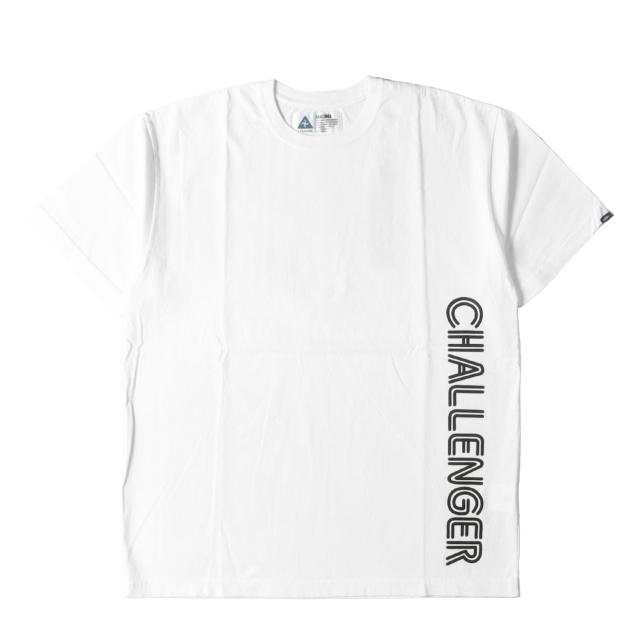 CHALLENGER チャレンジャー Tシャツ サイズ:XXL / 23SS ブランドロゴ クルーネック Tシャツ (DUAL LOGO TEE) / ホワイト 白 / トップス カットソー 半袖【メンズ】【K4425】