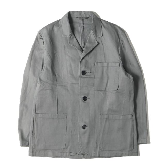 Euro vintage ユーロヴィンテージ ジャケット サイズ:12(L-XL位) / 70〜80s British Railways / イギリス国鉄 コットンサテン 3つボタン ワークジャケット / グレー / アウター ブルゾン 上着【メンズ】【中古】【K4422】
