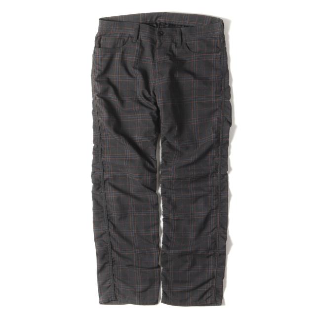 COMME des GARCONS HOMME コム デ ギャルソン オム パンツ グレー系 サイズ:L / タータンチェック パッカリング ポリ ギャバ パンツ (HQ-P005) / ストライプ裏地 / 日本製 / ボトムス ズボン【メンズ】【中古】【K4422】
