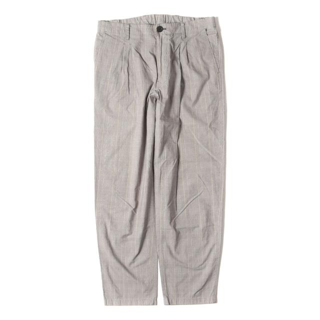 Paul Smith ポールスミス パンツ サイズ:L / ツータック グレンチェック トラウザーズ (122111 953) / PS / ライトグレー / ボトムス ズボン【メンズ】【中古】【K4425】