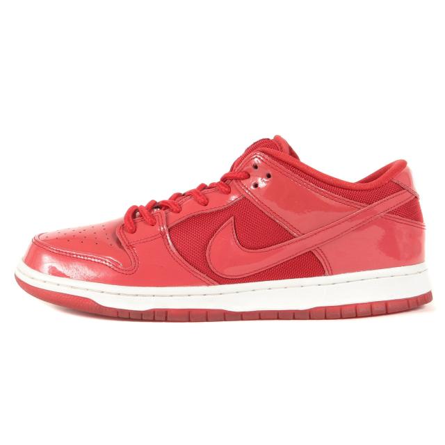 NIKE ナイキ サイズ:28.5cm DUNK LOW PRO SB RED PATENT LEATHER (304292-616) 2015年 ダンク ロー プロ レッド パテント レザー バーシティーレッド US10.5 ローカット スニーカー シューズ 靴【メンズ】【中古】【K3874】