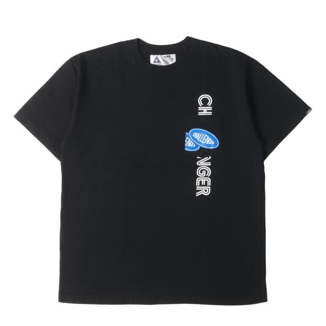 CHALLENGER チャレンジャー Tシャツ サイズ:XXL / 22AW ブランドロゴ ポケット クルーネック Tシャツ (LOGO PKT TEE) / ブラック 黒 / トップス カットソー 半袖【メンズ】【中古】【K4430】