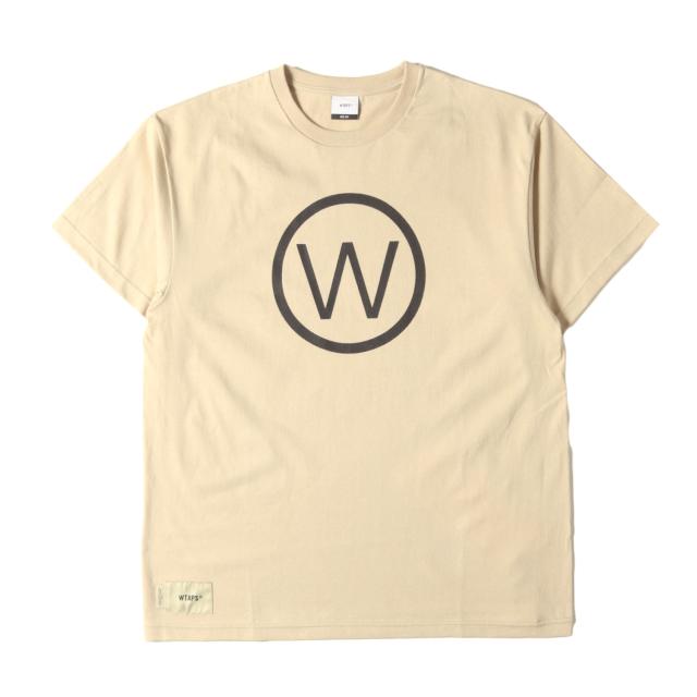 WTAPS ダブルタップス Tシャツ サイズ:S / 24SS サークルロゴ クルーネック Tシャツ (BIRTH / SS) / ベージュ / トップス カットソー 半袖 プルオーバー【メンズ】【K4434】