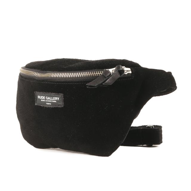 RUDE GALLERY ルードギャラリー バッグ / 22AW ステアハイドスウェード ウエストバッグ / ブラック 黒 / ブランド カバン【メンズ】【中古】【美品】【K4434】