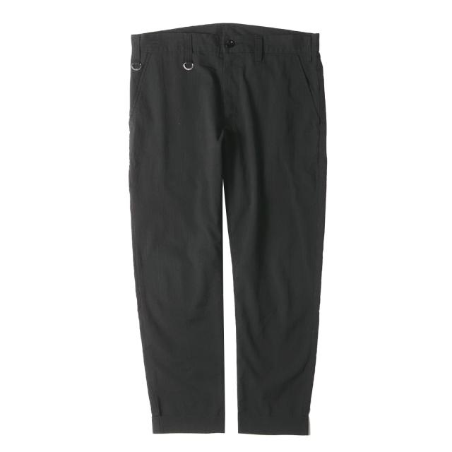 UNIFORM EXPERIMENT ユニフォームエクスペリメント パンツ サイズ:2 / 20SS ストレッチ シアサッカー クロップドパンツ (COOLMAX STRETCH SEERSUCKER DOUBLE CUFF CROPPED PANTS) / ブラック 黒 / ボトムス ズボン【メンズ】【中古】【K4435】
