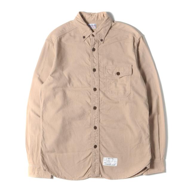 STANDARD CALIFORNIA スタンダードカリフォルニア シャツ サイズ:L / ツイル ボタンダウン ワーク シャツ / ベージュ / 日本製 / トップス カジュアルシャツ 長袖【メンズ】【中古】【K4435】