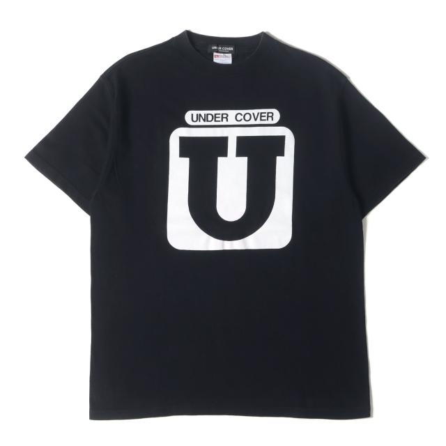 UNDERCOVER アンダーカバー Tシャツ サイズ:L / 90s 初期モデル Uロゴ クルーネック Tシャツ (United Sportsボディ) / ブラック 黒 / トップス カットソー 半袖【メンズ】【中古】【K4436】
