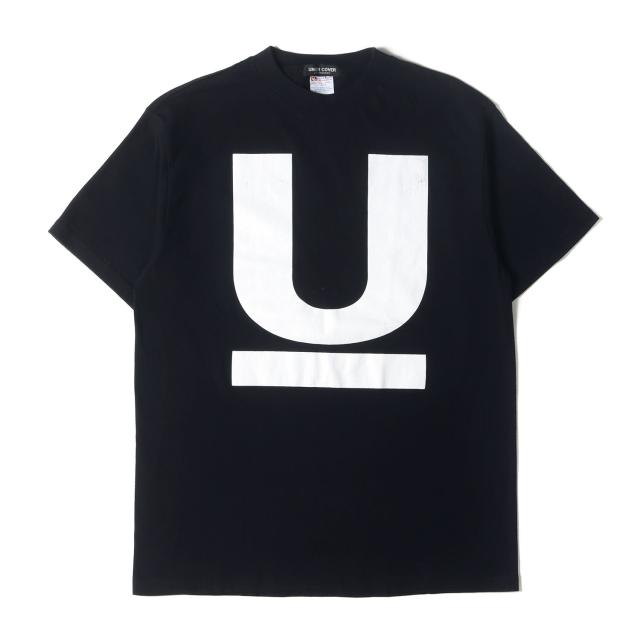 UNDERCOVER アンダーカバー Tシャツ サイズ:XL / 90s 初期モデル ビッグ Uロゴ クルーネック Tシャツ (United Sportsボディ) / ブラック 黒 / トップス カットソー 半袖【メンズ】【中古】【K4436】
