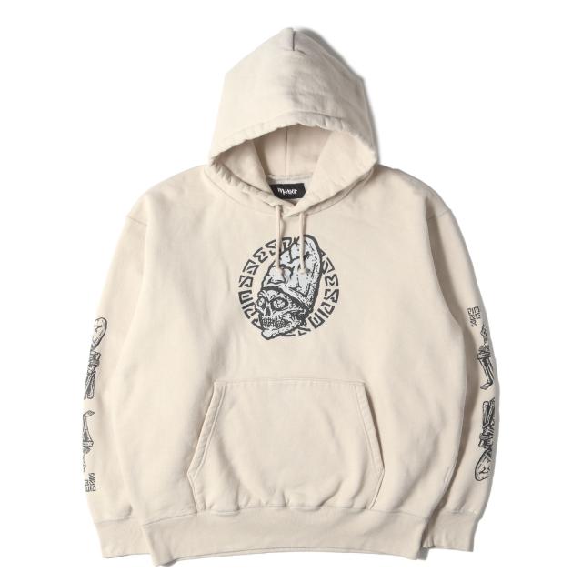 MASSES マシス パーカー サイズ:M / グラフィック スウェット パーカー (SWEAT HOODED DEATH) / ベージュ / トップス フーディー プルオーバー【メンズ】【中古】【美品】【K4436】