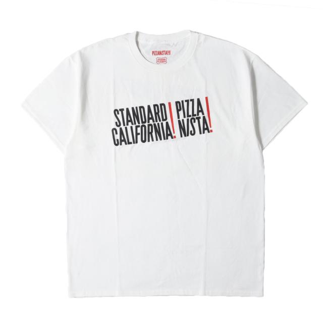 STANDARD CALIFORNIA スタンダードカリフォルニア Tシャツ サイズ:L / 24SS PIZZANISTA! グラフィック ロゴ クルーネック Tシャツ (PIZZANISTA! × SD 21st Anniv. Logo T) / ホワイト 白 / トップス カットソー 半袖 / コラボ【メンズ】【K4436】
