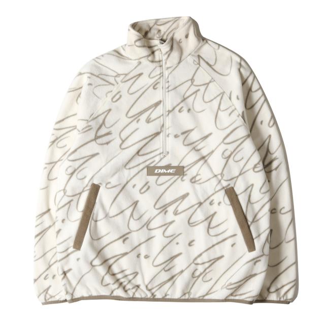 Dime ダイム サイズ:L 20SS グラフィック柄 ハーフジップ プルオーバー フリース Faces Quarter Zip Fleece クリーム トップス カジュアル 長袖【メンズ】【中古】【K3963】