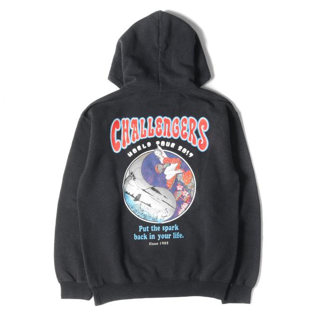 CHALLENGER チャレンジャー パーカー サイズ:S 16AW THE PARK・ING GINZA オープン記念 ウォッシュ加工 スウェット パーカー TOUR HOODIE ブラック 黒 トップス フーディー コラボ【メンズ】【中古】【K3977】