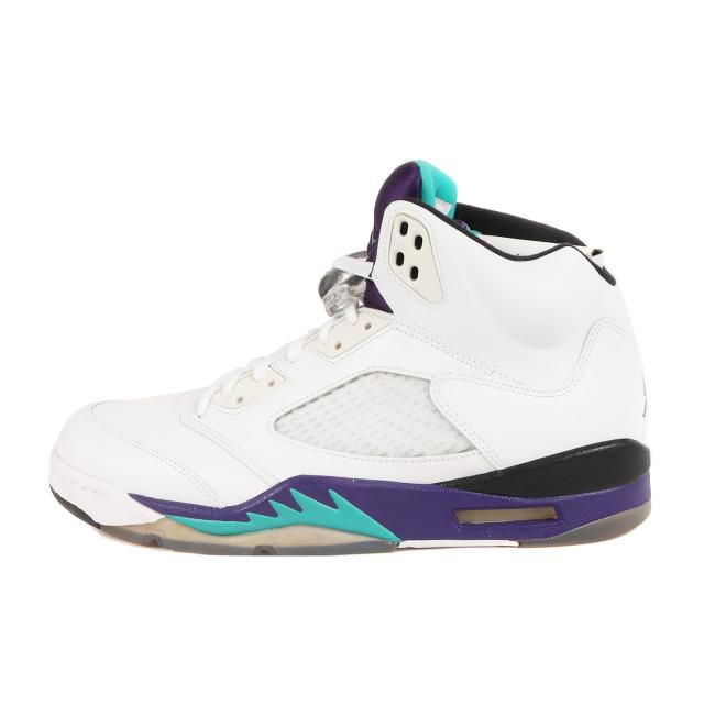 NIKE ナイキ サイズ:28.0cm AIR JORDAN 5 RETRO GRAPE 2013年製 136027-108 エアジョーダン5 レトロ ホワイト ニューエメラルド グレープ US10 ハイカット スニーカー シューズ 靴【メンズ】【K3980】