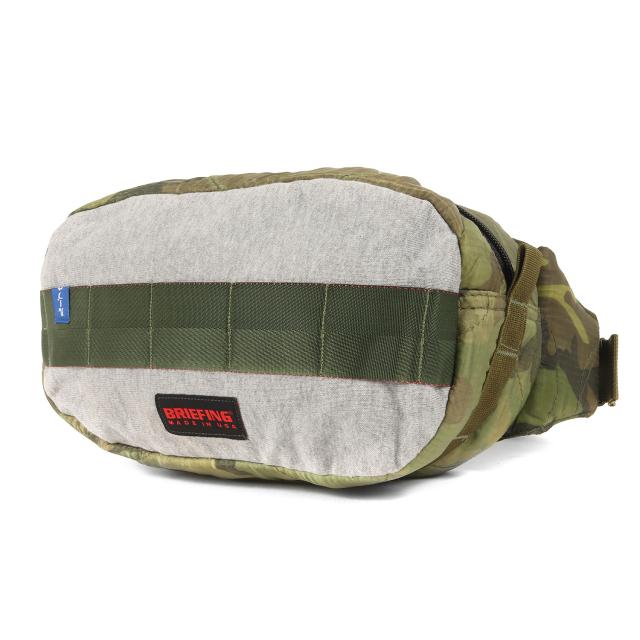 BRIEFING ブリーフィング バッグ LOOPWHEELER ループウィラー スウェット コンビ カモフラージュ ウエストバッグ グレー 迷彩 アメリカ製 コラボ カバン ブランド【メンズ】【中古】【美品】【K3980】