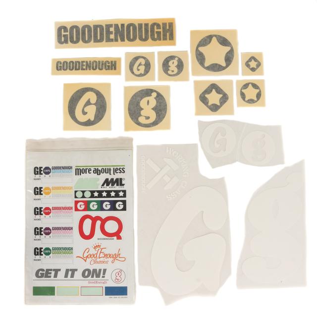 GOOD ENOUGH グッドイナフ 90s ステッカー 転写シール セット MORE ABOUT LESS READYMADE 90年代 ストリート ブランド アイテム グッズ 小物 雑貨【メンズ】【中古】【美品】【K3999】