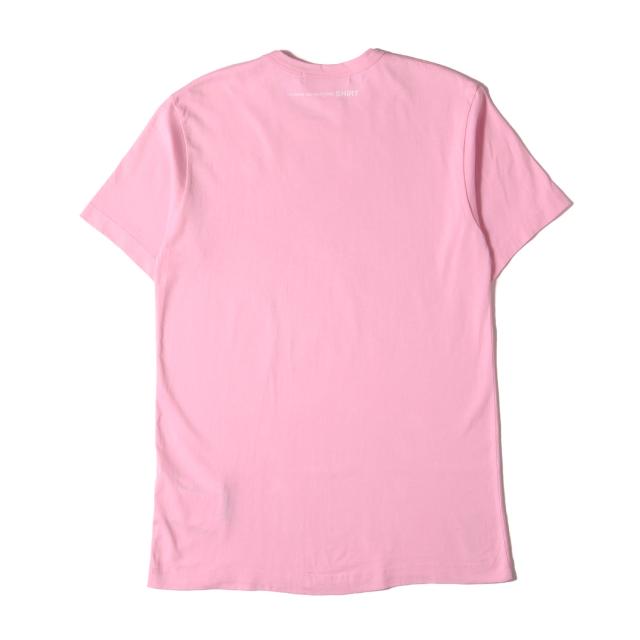 COMME des GARCONS SHIRT コムデギャルソン シャツ Tシャツ サイズ:L / 24AW バックネック ロゴ バインダーネック Tシャツ (FN-T005) / ピンク / トップス カットソー 半袖【メンズ】【中古】【美品】【K4443】