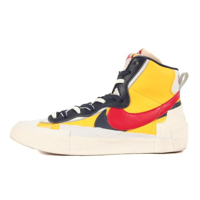 Sacai サカイ サイズ:28.0cm 19SS NIKE BLAZER MID / SACAI (BV0072-700) ナイキ ブレザー ミッド バーシティメイズ バーシティレッド US10 ミドルカット スニーカー シューズ 靴 コラボ【メンズ】【中古】【K4002】
