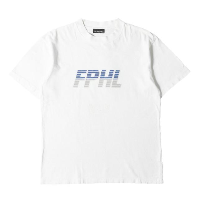 FPAR / FORTY PERCENTS AGAINST RIGHTS フォーティーパーセント アゲインストライツ Tシャツ サイズ:M / 90s FPHLロゴ クルーネック Tシャツ / ホワイト 白 / トップス カットソー 半袖 / 90年代 アーカイブ 古着【メンズ】【中古】【K4444】
