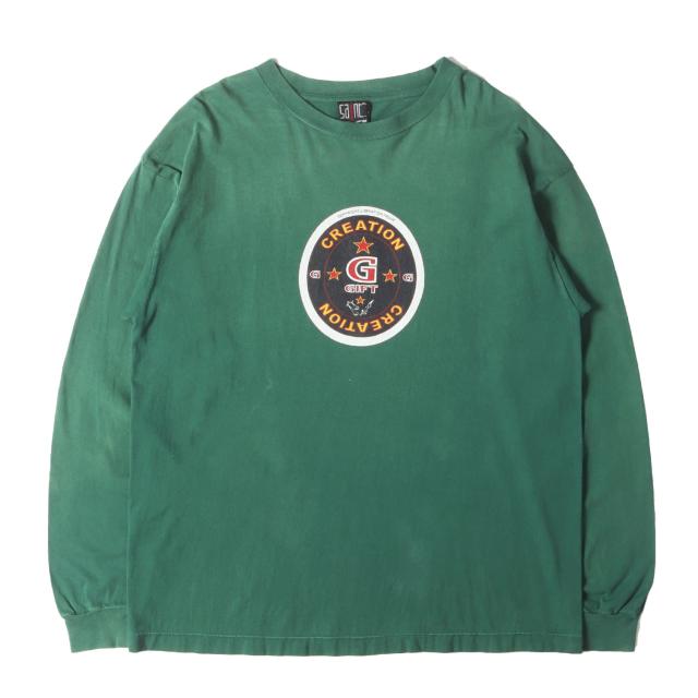 SAINT MICHAEL セントマイケル Tシャツ サイズ:XL / 22SS ヴィンテージ加工 グラフィック ロングスリーブ Tシャツ (LE TEE / CREATION) / グリーン / トップス カットソー 長袖【メンズ】【中古】【K4445】