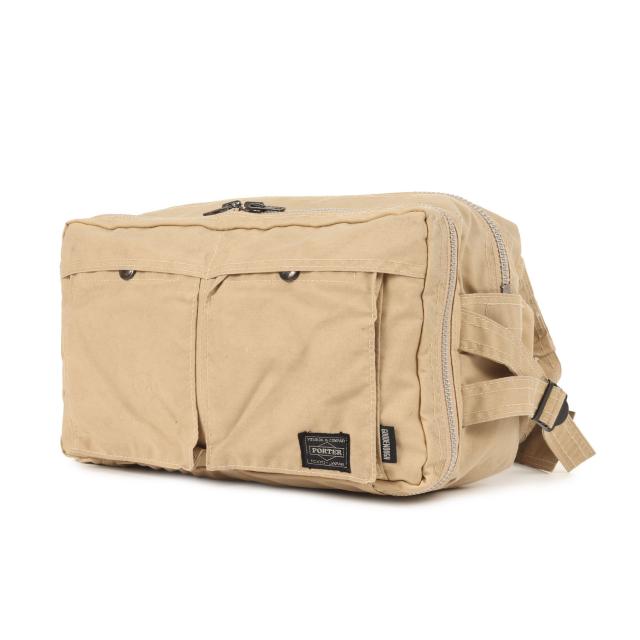 GOOD ENOUGH グッドイナフ バッグ / 90s PORTER テントクロス ウエストバッグ / ベージュ / 吉田カバン ポーター コラボ / 90年代 アーカイブ【メンズ】【中古】【K4446】
