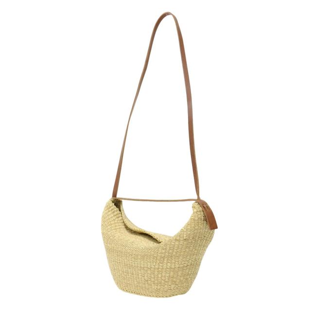 INES BRESSAND イネス ブレッサンド バッグ ベージュ ブラウン / 24春夏 Plage 別注 ミニ クロワッサン バッグ / MINI CROISSANT ショルダーバッグ バスケット 2WAY / ブランド カバン【レディース】【中古】【美品】【K4446】